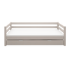 Eenpersoonsbed met uittrekbed, 90x200 cm, Grijs – FLEXA